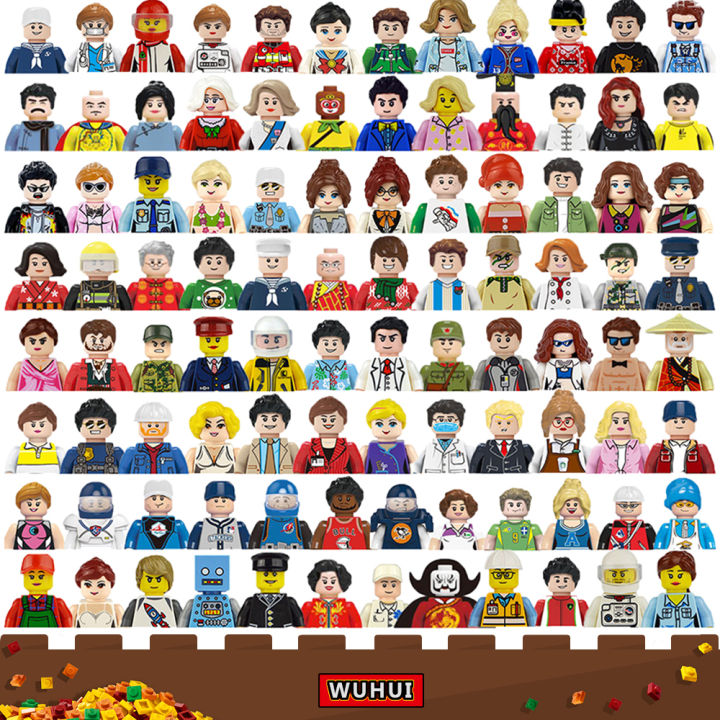 WUHUI 50PCS City Minifigures Toy Building Kit Toys Building Blocks ...