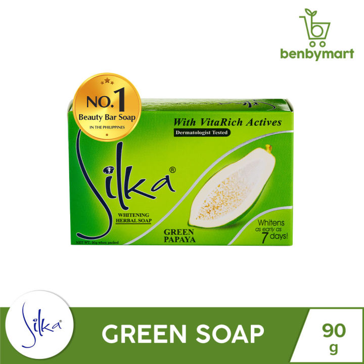 Silka Green Papaya Whitening Soap 90g | Lazada PH