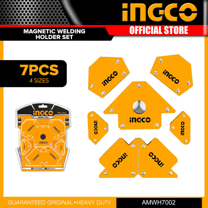 Ingco 7pcs Steel Magnetic Welding Holder Set / Angle Magnets (4 SIZES ...