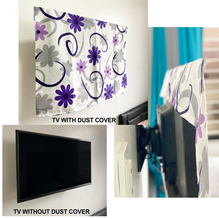 Flat Screen TV Dust Cover (Fabric) - TV Cover 32 - 65 inches TV Cover ...