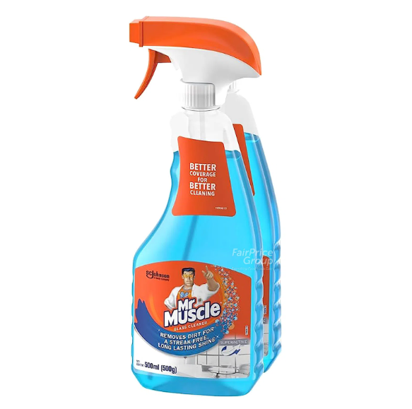 MR MUSCLE KIWI KLEEN SUPERACTIVE GLASS CLEANER 2 X 500ML | Lazada Singapore