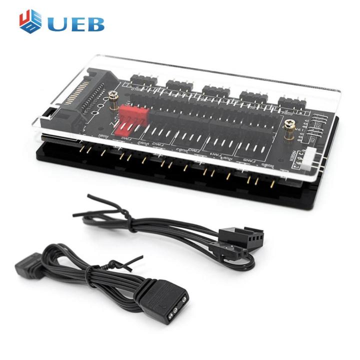 4Pin PWM & 5V 3Pin ARGB ARGB and PWM HUB Multi Way Splitter 10/16 Hub ...