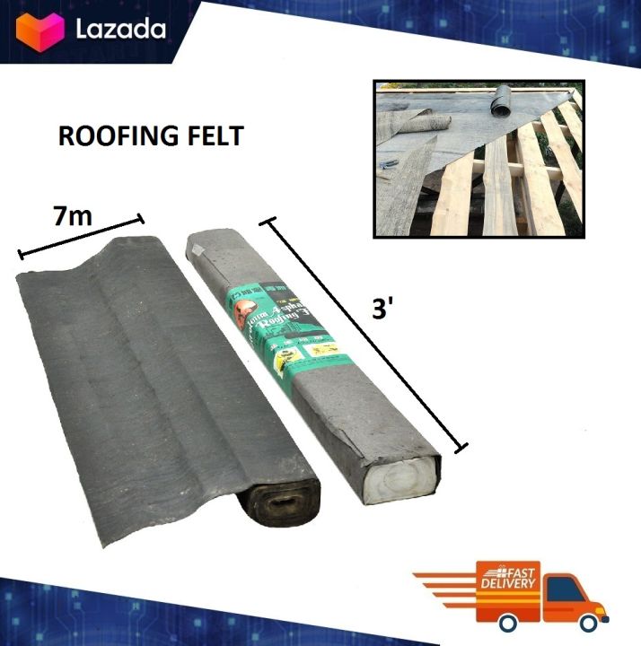 7M Heavy Duty Tarred Waterproof Roofing Felt Underground protection ...