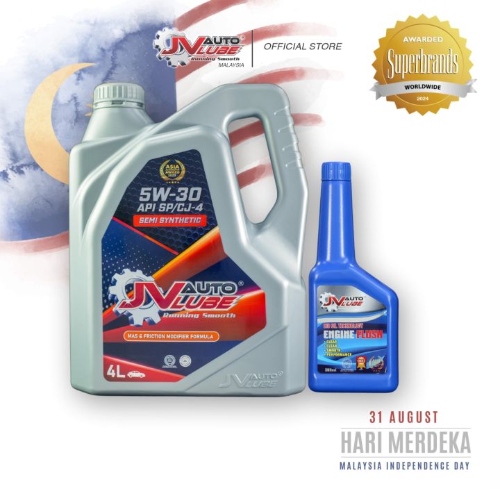 JV Auto Lube Set Engine Oil 5W-30 SP Semi Synthetic 8,000km(4L ...