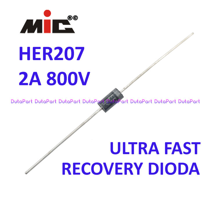50 PCS HER207 HER 207 2A 800V MIC Ultra Fast Recovery Rectifier Dioda Diode | Lazada Indonesia
