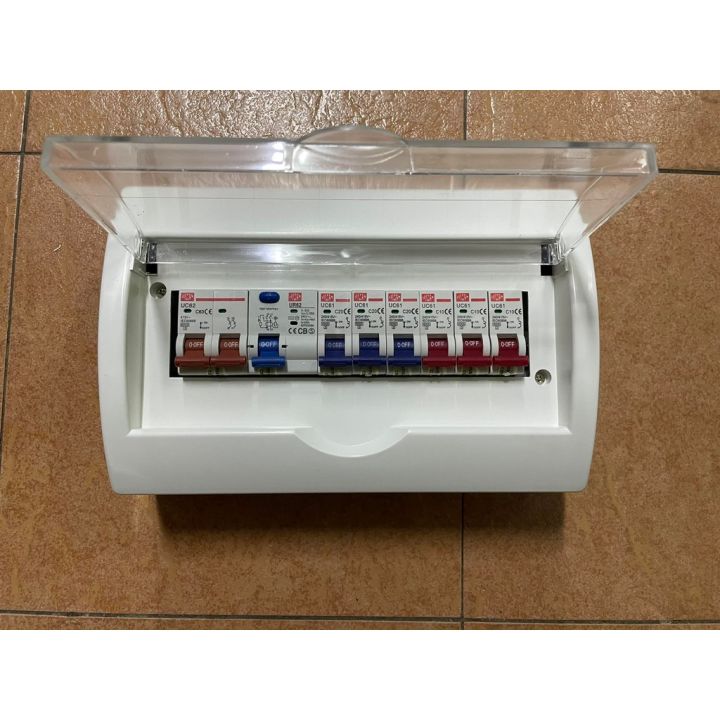 1 PHASE HOME ELECTRIC MAIN BOX FULL SET CONSUMER BOX 10.5 WAY 1 ROW 电闸盒 ...