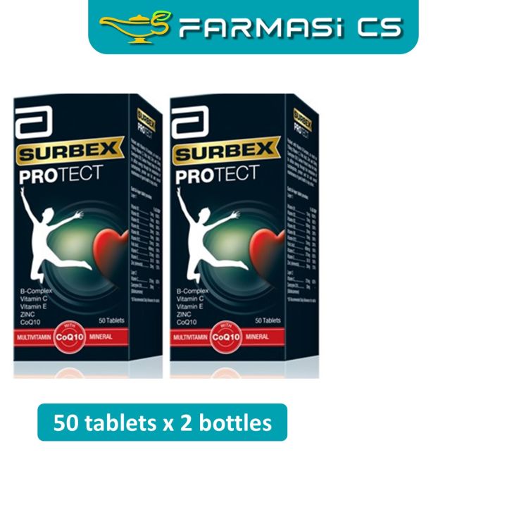 Abbott Surbex Protect 50 tablets x 2 bottles (TWIN) EXP:05/2026 ...