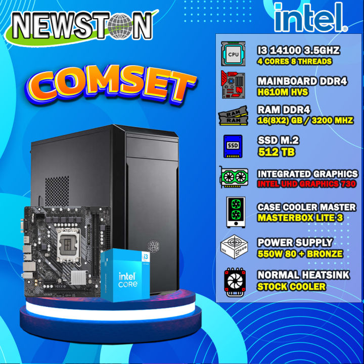 PRO 2025 COMPUTER SET INTEL I3 14100 / CPU ONBOARD | Lazada.co.th