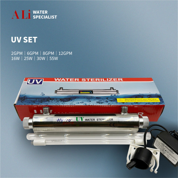 Hydropure Stainless UV Disinfection Water Sterilizer UV System - 2GPM ...