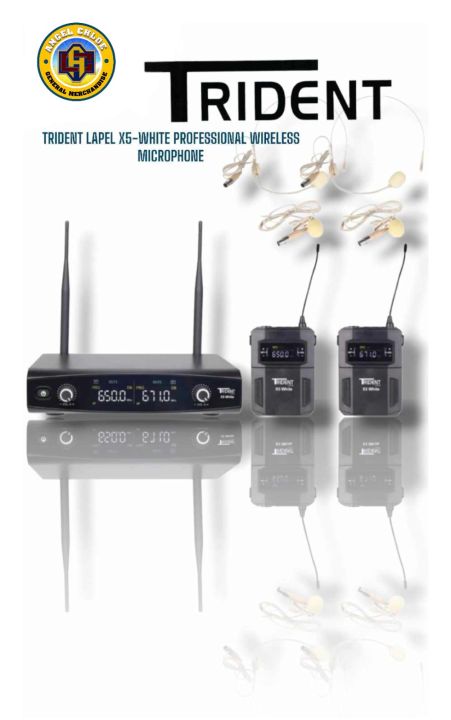 TRIDENT LAPEL X5-WHITE PROFESSIONAL WIRELESS MICROPHONE SYSTEM | Lazada PH