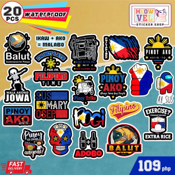 20 pcs pinoy filipino stickers pack #2 | Lazada PH