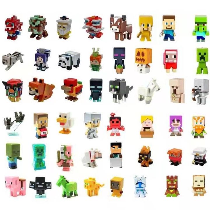 ♦ Minecraft Game Mini Figures Steve Creeper Toy Cube Building Block ...