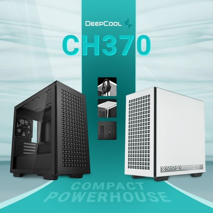 # DeepCool CH370 MATX Case - Compact Power House # [ Black/White ] | Lazada