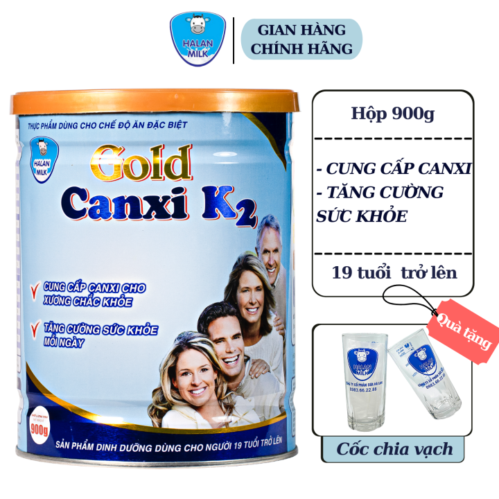 Sữa Gold Canxi K2 HALANMILK 900g - Cung cấp Canxi cho xương chắc khỏe ...