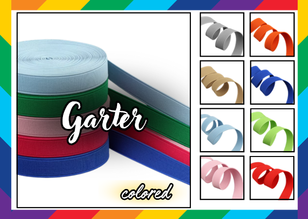 Garter Colored 1cm - 2 yards elastic band strechable strap garter ...