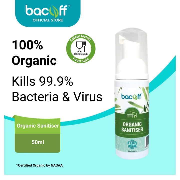 Bacoff Organic Sanitizer Natural Alcohol Free Hand Sanitiser Spray ...