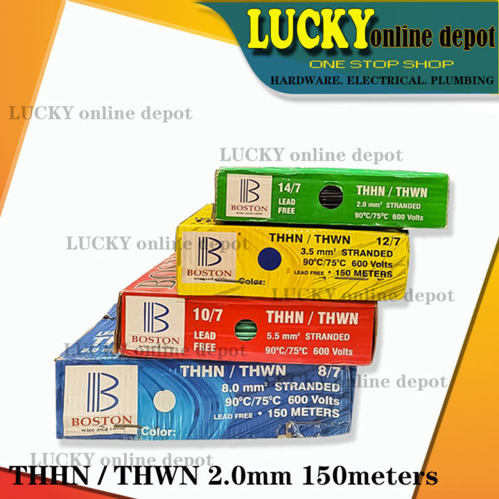 ORIGINAL BOSTON THHN/THWN 14/7 ELECTRICAL STRANDED WIRE (Per Box ...