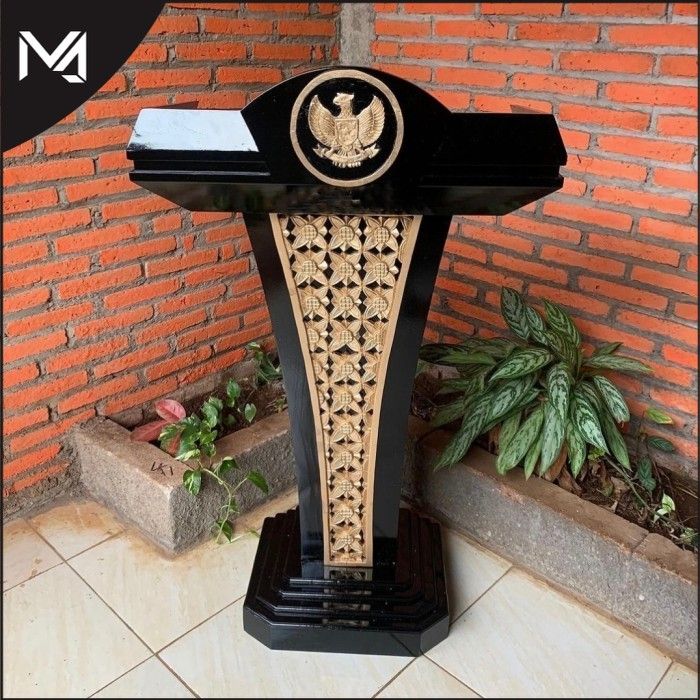 PODIUM PIDATO KAYU JATI - MIMBAR PIDATO JATI SOLID - PODIUM KAYU JATI ...