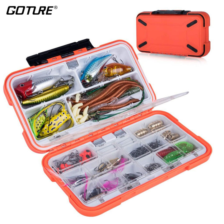 Goture Fishing Lure/Hook/Accessories Set with Waterproof Double Layer ...