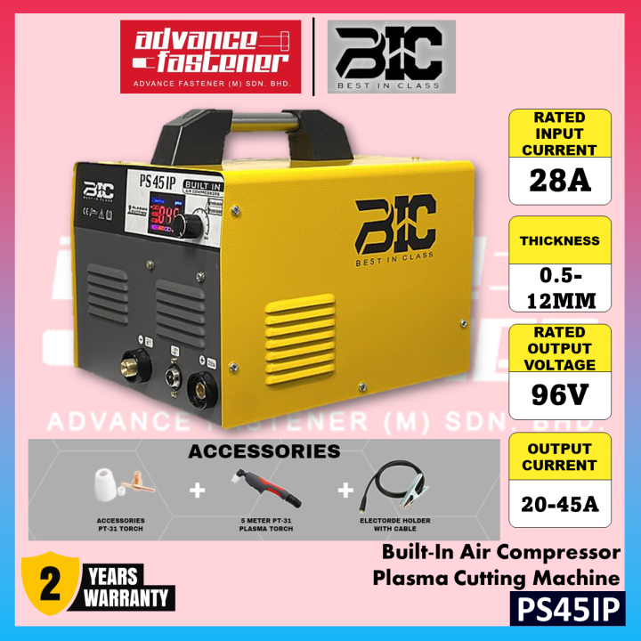 BIC PS45IP Built-In Air Compressor Plasma Cutting Machine ( 2 Years ...