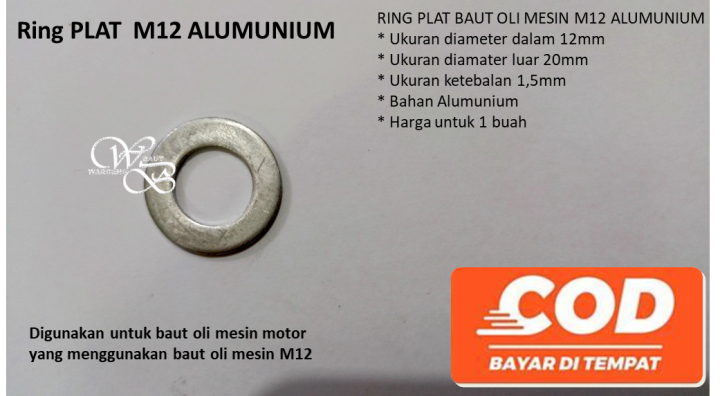 Ring Alumunium Baut OLI MESIN (5pcs) Ring almuniumTap Oli MESIN RING ...