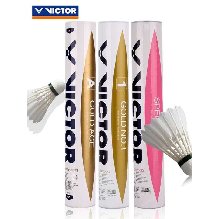 victor shuttlecock สีทอง 1 สําหรับฝึกเล่นแบดมินตัน 12 ชิ้น | Lazada.co.th