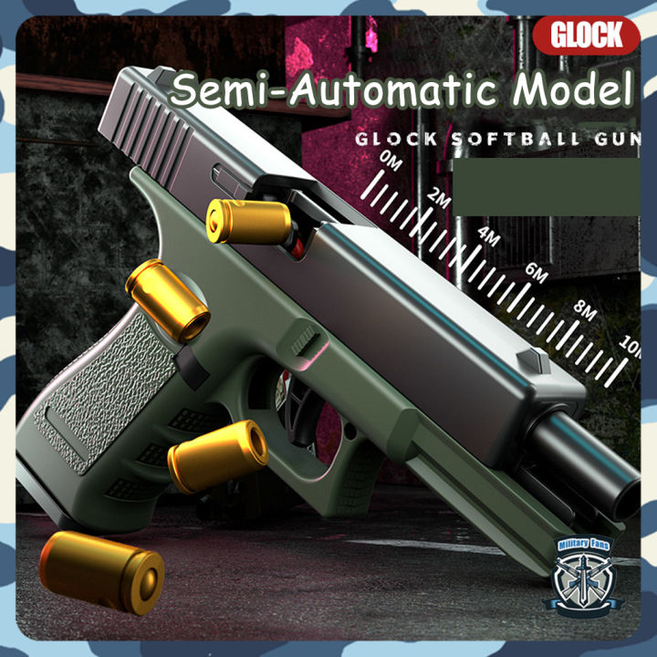 Glock Semi-Automatic Toy Gun Boys Outdoor Simulated Safe Throwing Shell ...