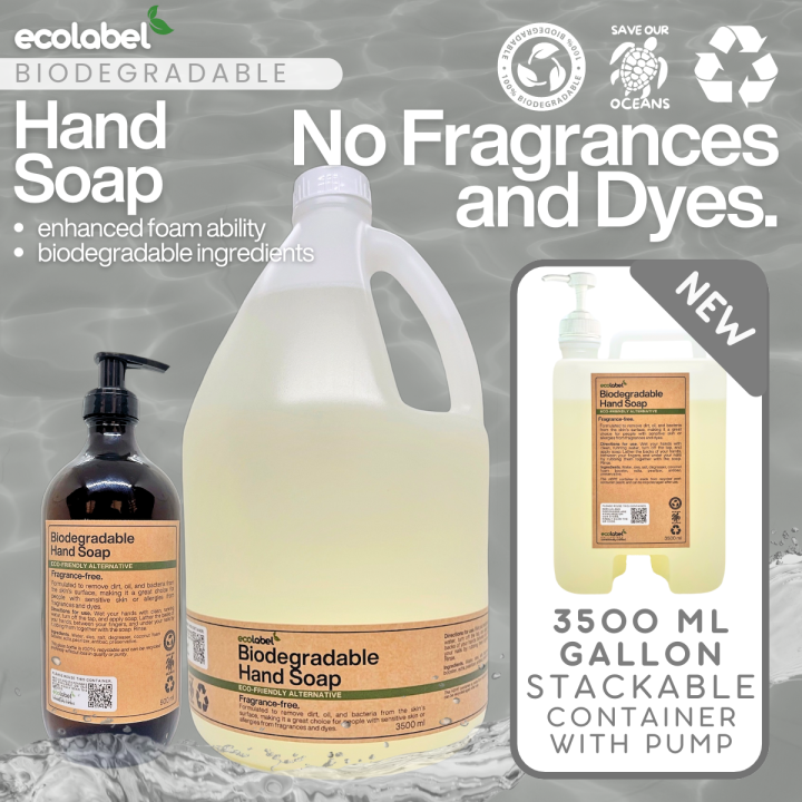 Eco-friendly Liquid Hand Soap Fragrance-Free Unscented 100% ...