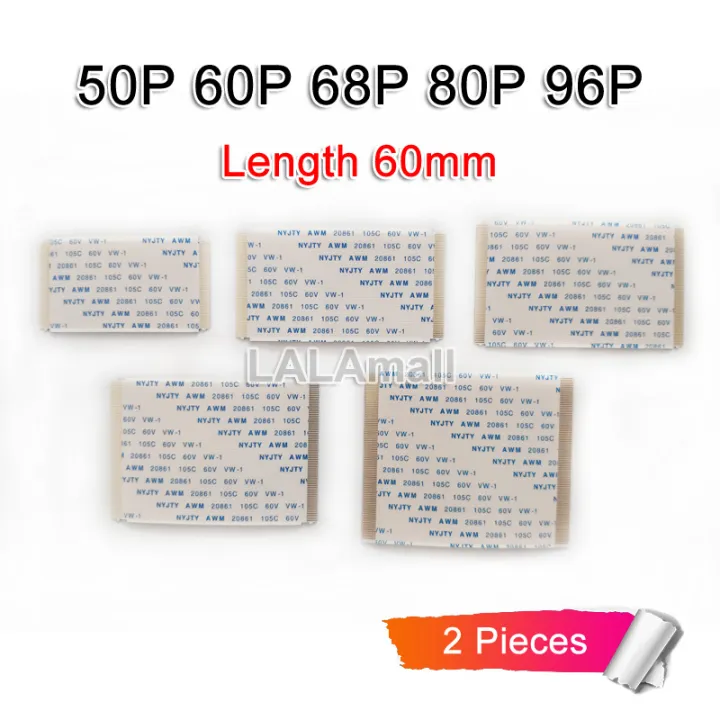 2pcs Tcon Board Flex Cable 50P 60P 68P 80P 96P Length 60mm 6cm Gold ...