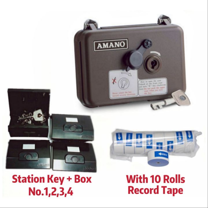 AMANO WATCHMAN CLOCK PR-600 PACKAGE COMES WITH 4 SETS OF STATION POINTS ...