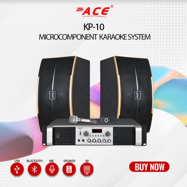 ACE K10 Amplifier and KP-10 Micro Component Karaoke System Set | Lazada PH