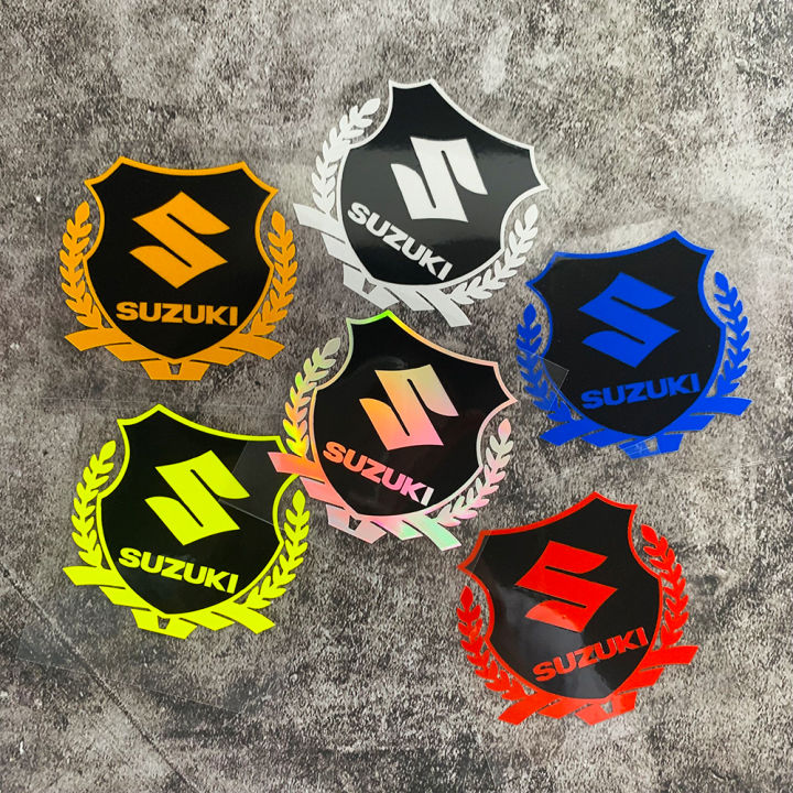 SUZUKI Reflective Badge LOGO Sticker Motorcycle Windshield Decal for ...