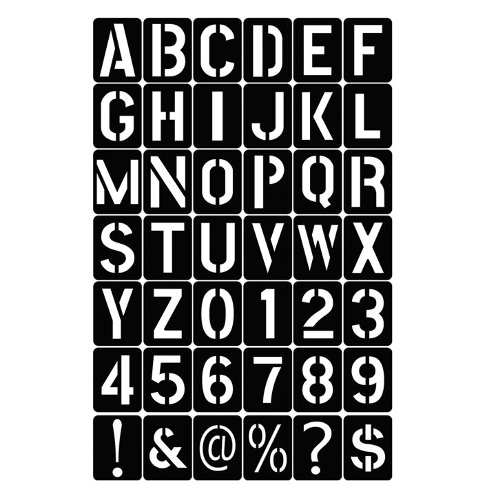 Letter Stencil Kit Paint Template Set 42 Pcs 3 Inches Letter Stencils ...