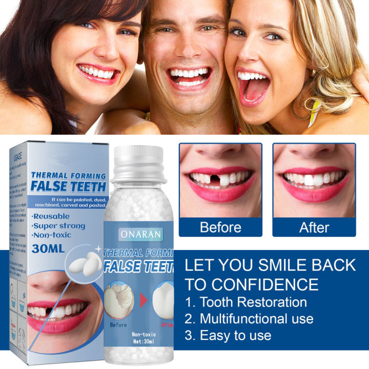 False Teeth Filling Solid Glue Thermal Forming Denture Solid Tooth Gel ...