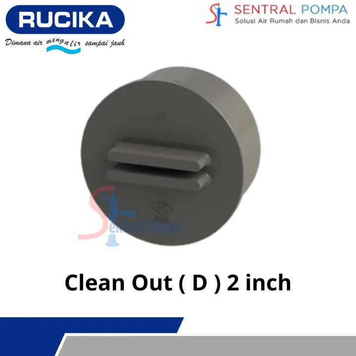 Rucika Clean Out 2" PVC D Cap / CO 2 inch Penutup Tutup Lubang Septic ...