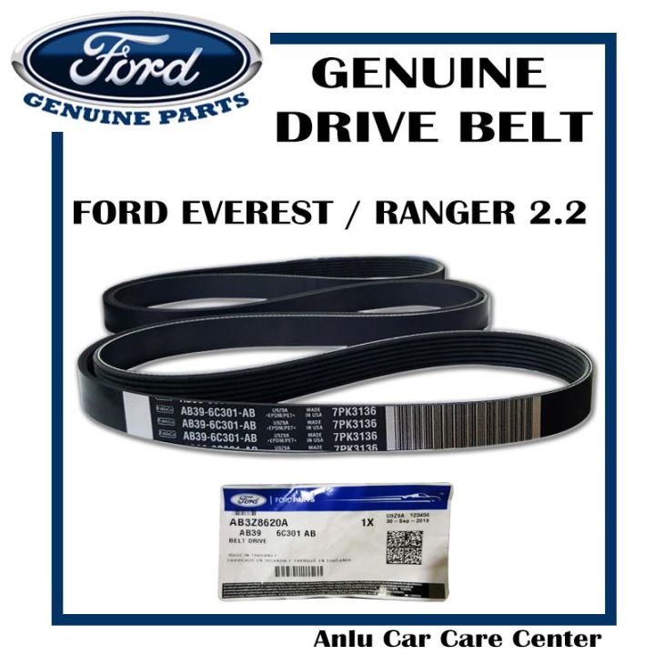 ORIGINAL FORD DRIVE BELT FOR FOR RANGER / EVEREST 2.2 (AB396C301AB ...