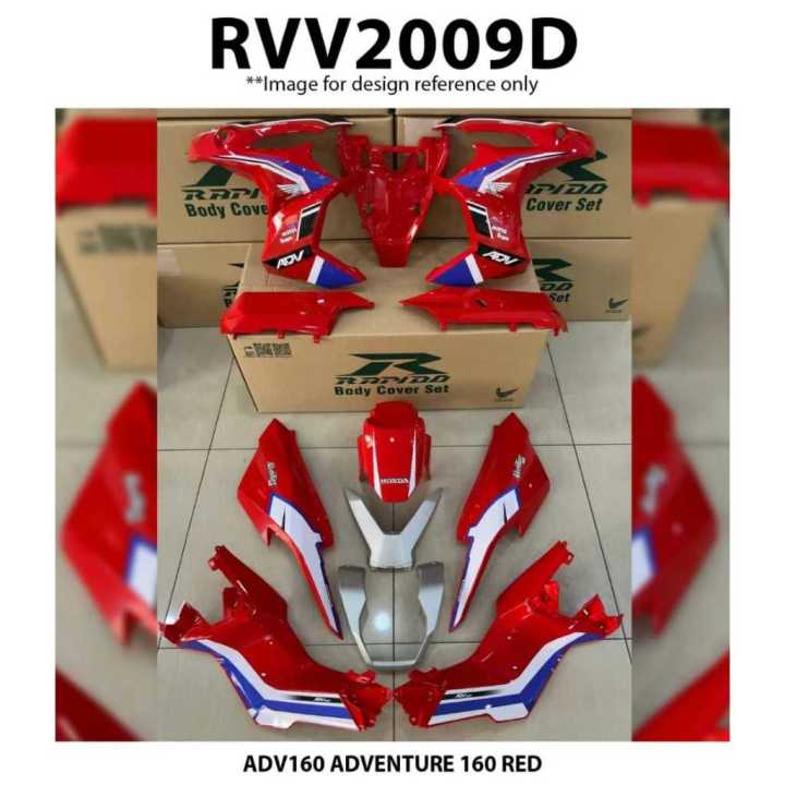 Rapido Cover Set Honda ADV160 ADVENTURE 160 RED ADV 160 HRC Red Orange ...