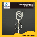 Stainless Steel Pointer 30 cm Long with Spring Hook and Lanyard ...
