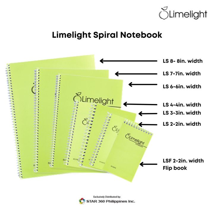 10pcs Limelight Notebooks (Cut sizes) | Lazada PH