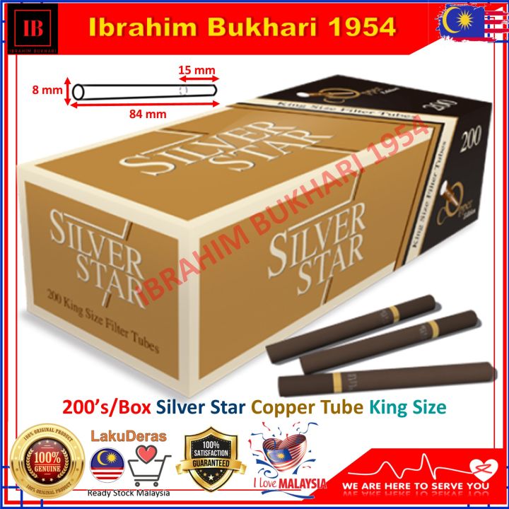 Silver Star Craft Box Copper Tube King Size 84mm/8mm and 15mm Filter ...