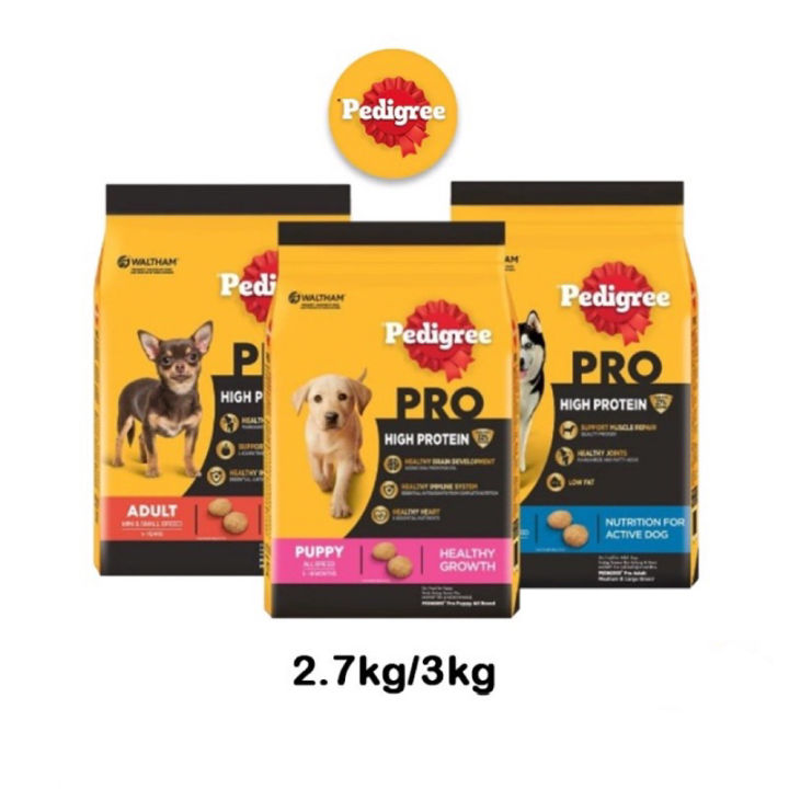 Pedigree Pro High Protein Dry Food 2.7kg / 3kg - Dog Dry Food | Lazada