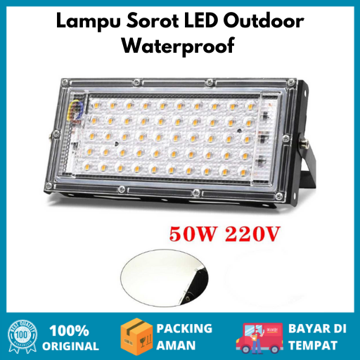 Lampu Sorot Flood Light 4500 Lumens 50W Cool White / Lampu LED Sorot ...