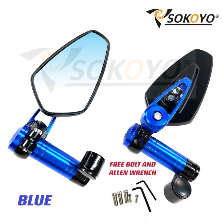 1 Pair Universal CNC Alloy Side Mirror with Bolts and Allen Wrench Fit ...