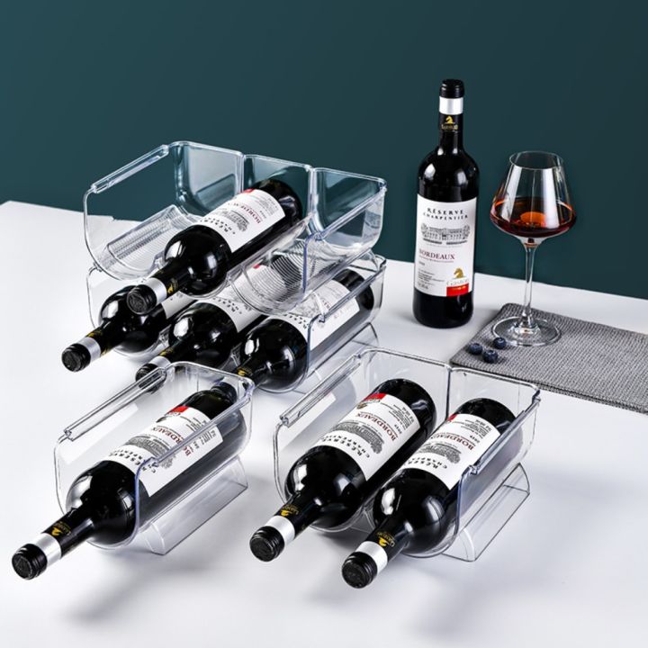 WEISHIMAN Transparent 1/2/3 Gird Space Saving Bottles Display Shelf ...