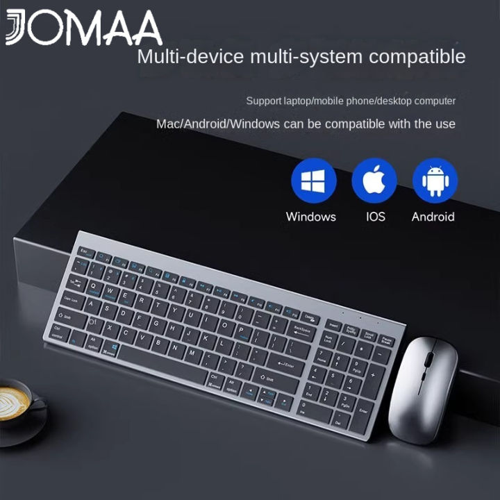 Jomaa Bluetooth 2 4g Dual Mode Keyboard And Mouse Set Wireless