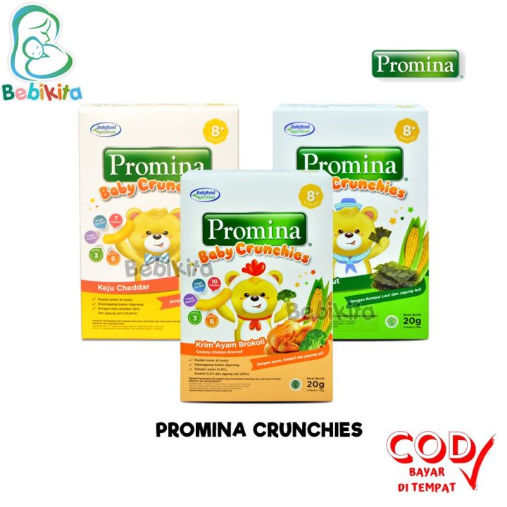 Bebikita Promina Baby Crunchies Usia 8+ / Snack Camilan Bayi | Lazada ...