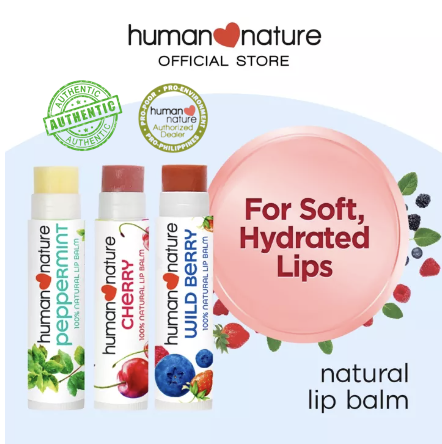 Human Nature Flavored Lip Balm 4g | 100% Natural | Lazada PH