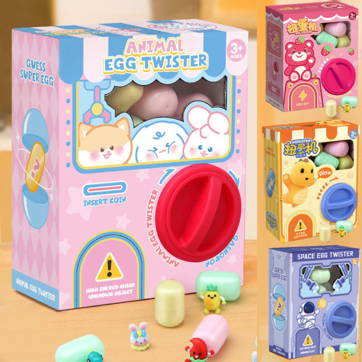 【Tiaioi】กาชาปองไข่หมุน ของเล่นแบบโต้ตอบ labubu Gacha Machine ของเล่น ...
