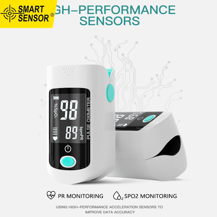 Fingertip Pulse O-ximeter Blood Oxygen Saturation SpO2 & PR Monitor 8S ...