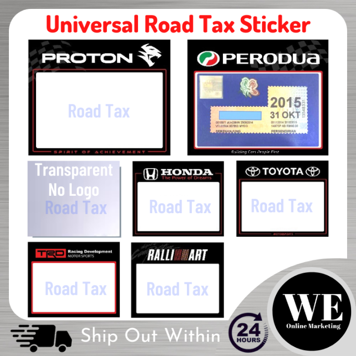 (Ready Stock) Car Road Tax Sticker - Universal Roadtax Sticker No Glue ...